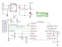 MPU GY Axis Accel Gryo Sensor Module ProtoSupplies