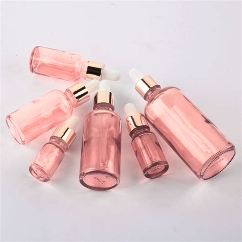 Skin Care Packaging 10ml 15ml Pink Cosmetic Serum Essential Oil Dropper