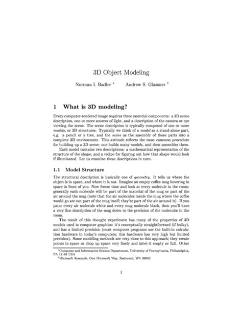 pdf 3d object modeling