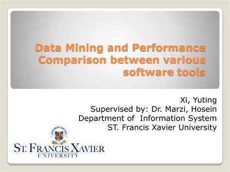 PPT Data Mining And Performance Comparison Between Various Software Tools PowerPoint
