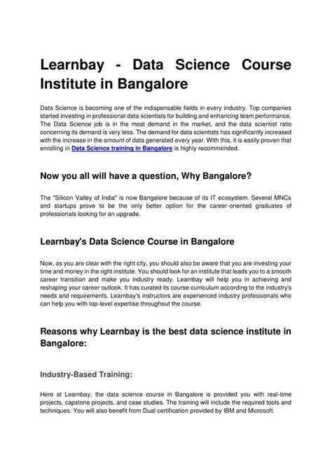 Ppt Learnbay Data Science Course Institute In Bangalore 3
