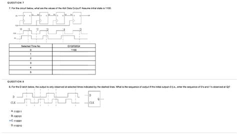 Solved Question 7 7 For The Circuit Below What Are The