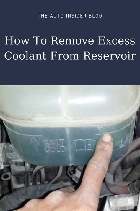 How To Remove Excess Coolant From Reservoir Kalt
