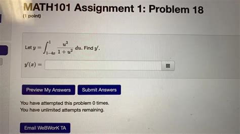 solved math101 assignment 1 problem 18 1 point let