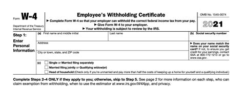 Formularul Irs 2021 W 4instrucțiuni Simple Descărcare Pdf Be Settled