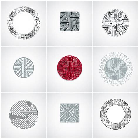 Premium Vector Collection Of Vector Microchip Designs Cpu