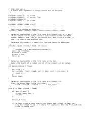 Implementing A Singly Linked List Of Integers Tutorial And Course Hero
