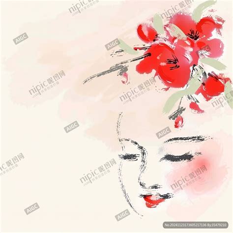 Ai创作图装饰画水彩花旦手绘 木棉花美女插画 手绘女人花抽象装饰画 水彩花旦图片 手绘花旦图片 水彩花旦人物图片 手绘花朵美女 红衣美人插画 手绘女人花风格装饰画 鲜花与美女手绘 手绘桃花美女