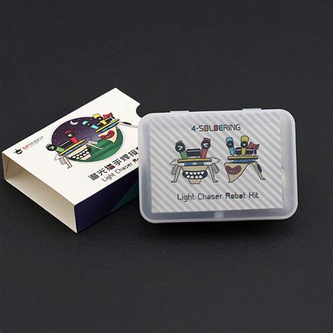 4 soldering light chaser beam robot kit