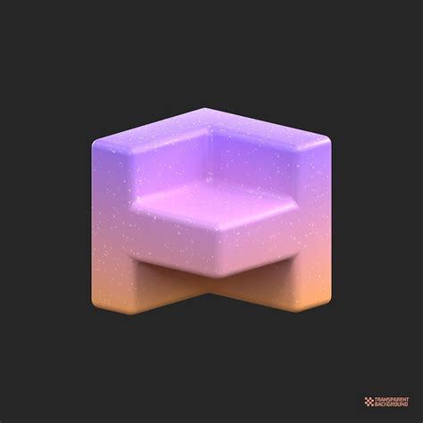premium psd 3d rendering abstract gradient object art geometric shapes