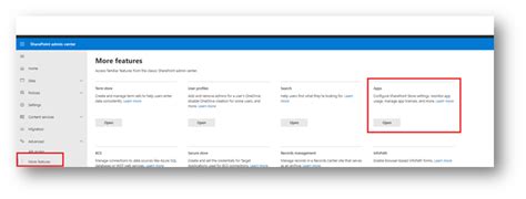 Sharepoint Online 新式系統管理中心不會顯示 進階 和 Api 存取 Sharepoint Microsoft
