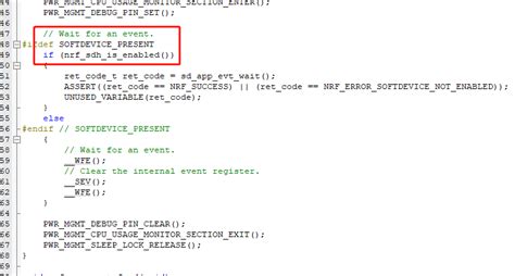 When And How To Use Softdevicepresent In The Mainloop Idlestatehandle Nordic Qanda