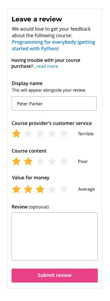 Gui Design Sidebar Positioning On Mobile Review Form User