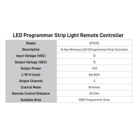 beacon led programmer strip light remote controller king eco pte ltd