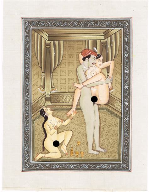 Indian Erotic Painting Of King Make Love With His Mistress Art Painting Indian Kama Sutra Art