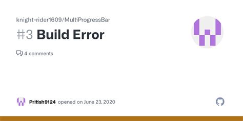 Build Error Issue Knight Rider MultiProgressBar GitHub