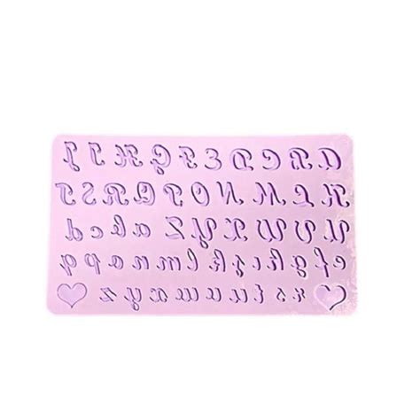 Molde de Silicone Alfabeto Letras Minúscula Maiuscula Rb