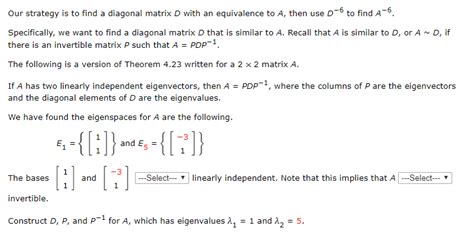 Solved Our Strategy Is To Find A Diagonal Matrix D With An Chegg Com