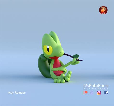 Stl File Treecko Gen 3 Starter 👴・3d Print Design To Download・cults