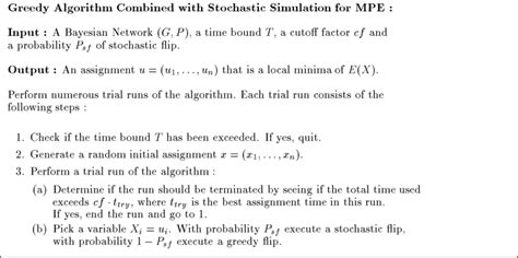 Greedy Algorithm Combined With Stochastic Simulation For Mpe Download