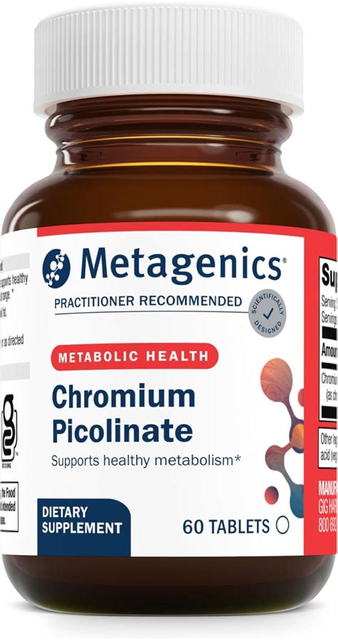 Metagenics Chromium Picolinate Bioavailable Chromium For Metabolism Support
