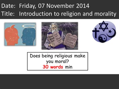 Introduction To Religion And Morality Teaching Resources