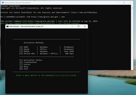Bước 3 Khi Cửa Sổ Microsoft Activation Script Hiển Thị Bạn Nhấn Số “1” → Nhấn Enter để Thực Hiện