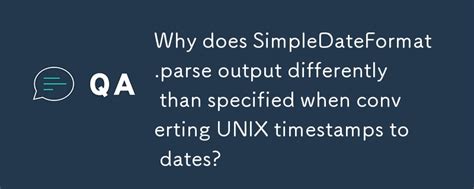 將 unix 時間戳轉換為日期時，為什麼 simpledateformat parse 的輸出與指定的不同？ mysql教程 php中文網