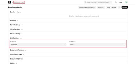 How To Display Modified Date In List View Customize Erpnext Frappe