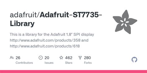 GitHub Adafruit Adafruit ST7735 Library This Is A Library For The Adafruit 1 8 SPI Display