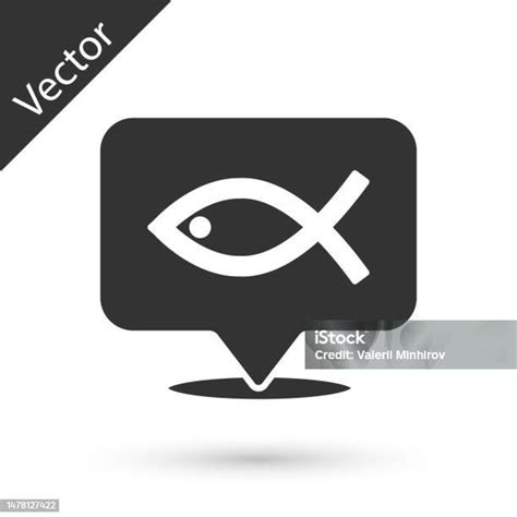 회색 기독교 물고기 기호 아이콘 흰색 배경에 고립 예수 물고기 기호 벡터 교회에 대한 스톡 벡터 아트 및 기타 이미지 교회 기도하기 기독교 Istock