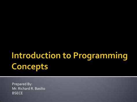 introduction to programming concepts pptx