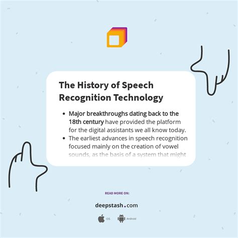 The History Of Speech Recognition Technology Deepstash