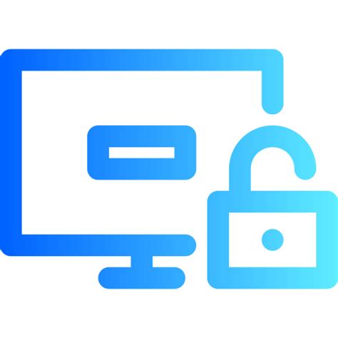 Secure Computer Generic Gradient Outline Icon