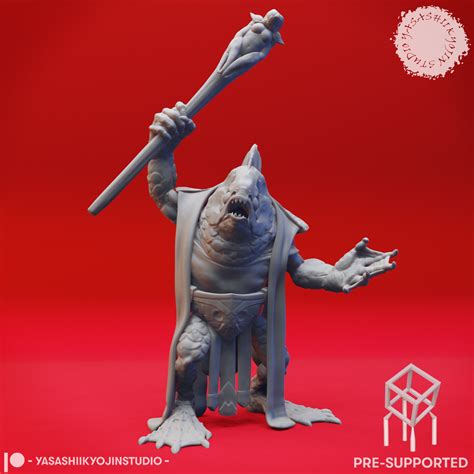 👹 Kuo Toa Archpriest Miniature Pre Supported・ 3d File For 3d