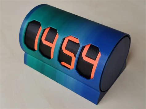 Make Of Overlapping Segments Rotary Digital Clock By Jensl Download