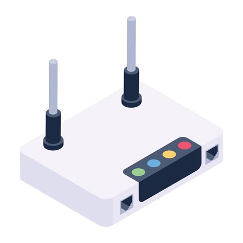 Internet Service Wireless Wifi Router In Isometric Vector 6544396
