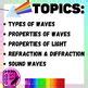 Light And Sound Waves Pacing Guide Curriculum Map Physical Science Notebook