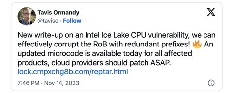 Patch Now New Intel Cpu Vulnerability Impacts Desktop And Server Systems