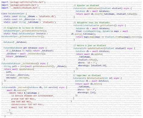 créer une application crud avec sqlite et flutter apcpedagogie