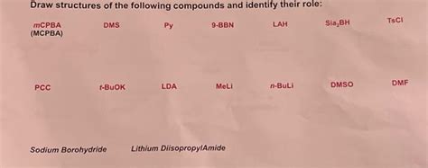 Solved Draw Structures Of The Following Compounds And