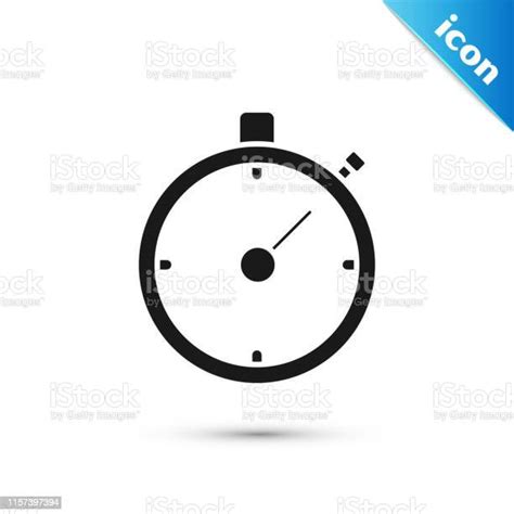 흰색 배경에 격리 된 검은 스톱워치 아이콘입니다 시간 타이머 기호입니다 크로노미터 기호 벡터 일러스트레이션 0명에 대한 스톡 벡터 아트 및 기타 이미지 Istock