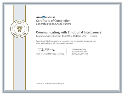 Ghada Rahimi On Linkedin Certificate Of Completion
