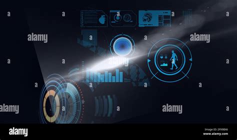 Composition Of Scope Scanning And Human Body And Scientific Data Processing On Screen Stock
