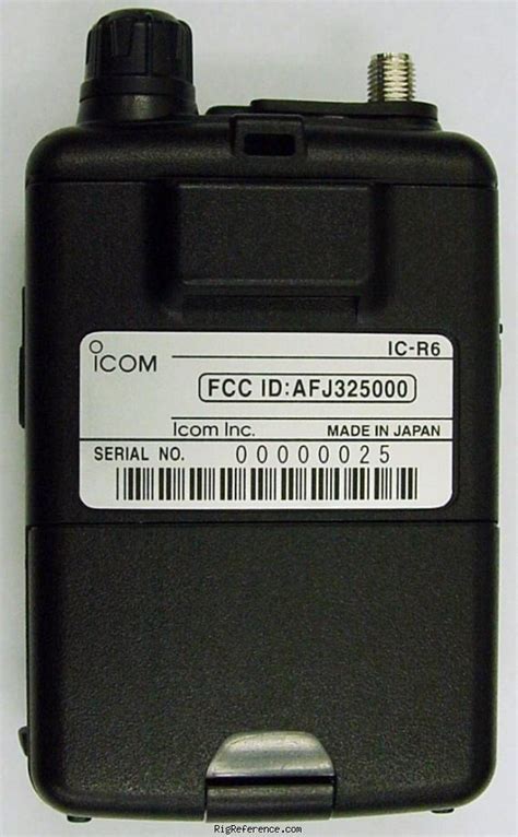 Icom Ic R Handheld Hf Vhf Uhf Scanner Receiver Rigreference Com