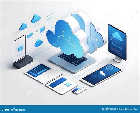 Mapping the Remote Data Storage in Future Stock Illustration ...