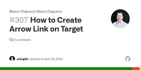 how to create arrow link on target · issue 307 · blazor diagrams
