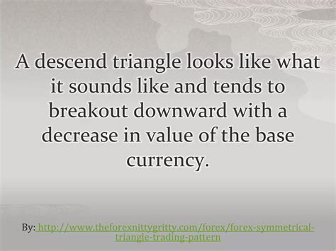 forex symmetrical triangle trading pattern ppt