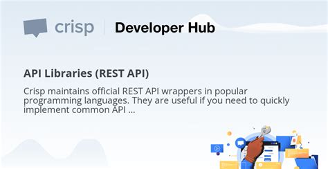 api libraries rest api