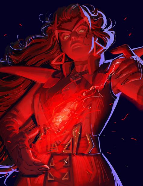 Scarlet Witch And Wanda Maximoff Marvel And 1 More Drawn By